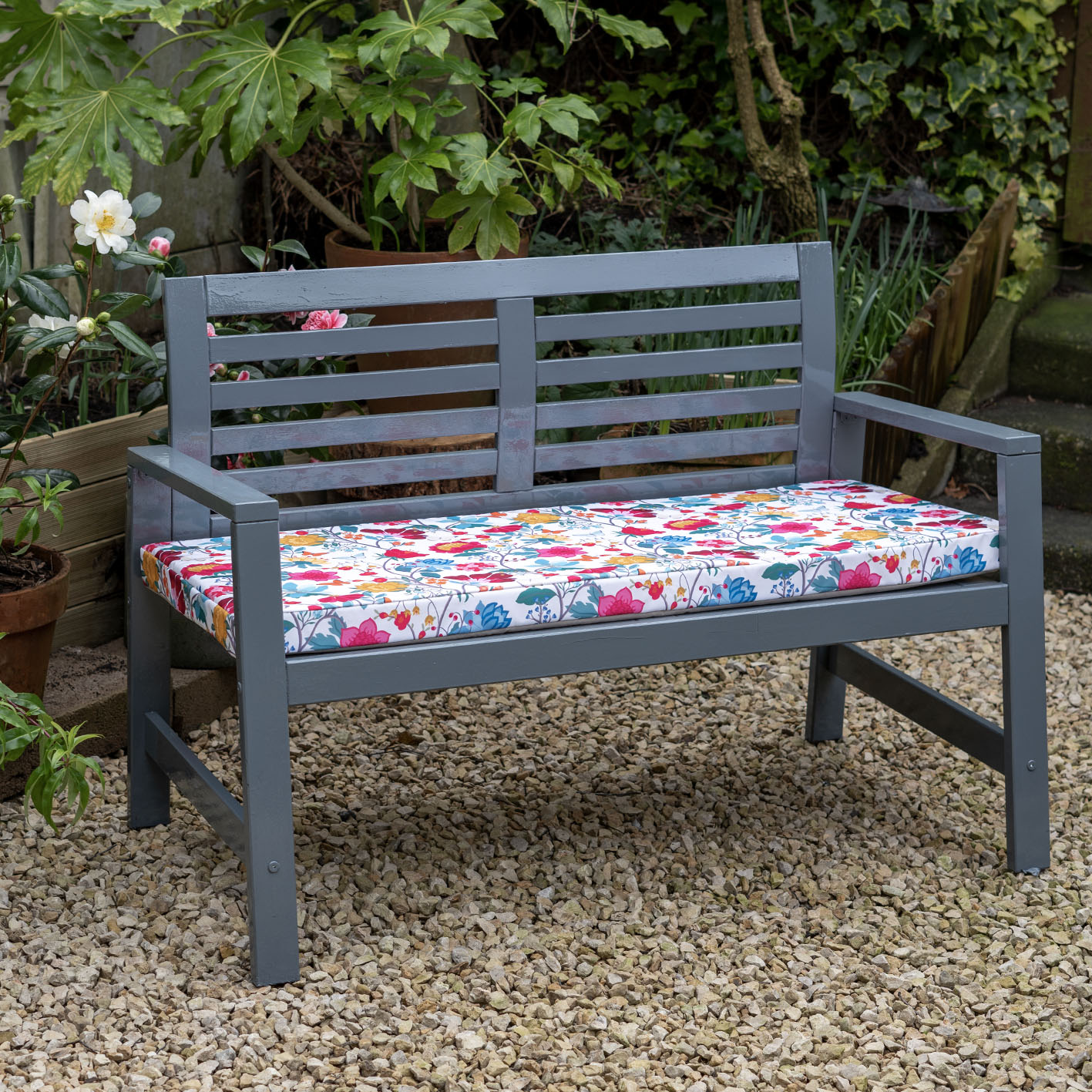 Water Resistant Garden Outdoor Bench Seat Pad - Midsummer Morning ...