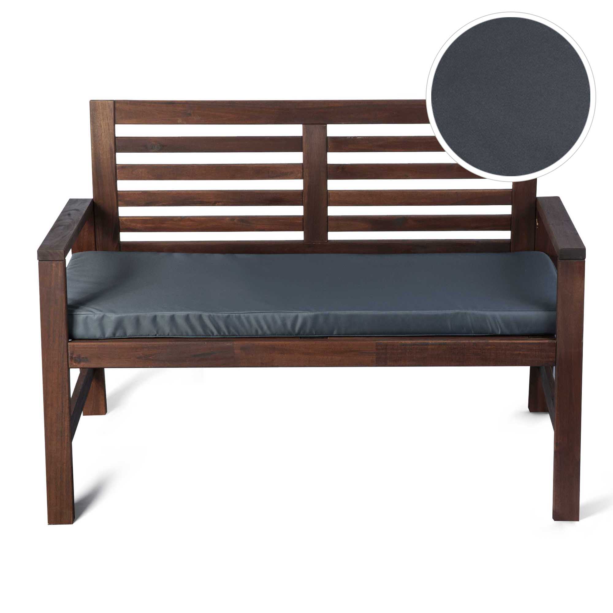 Water Resistant Seat Pad For Garden Outdoor Bench - Double-Sided Plain ...