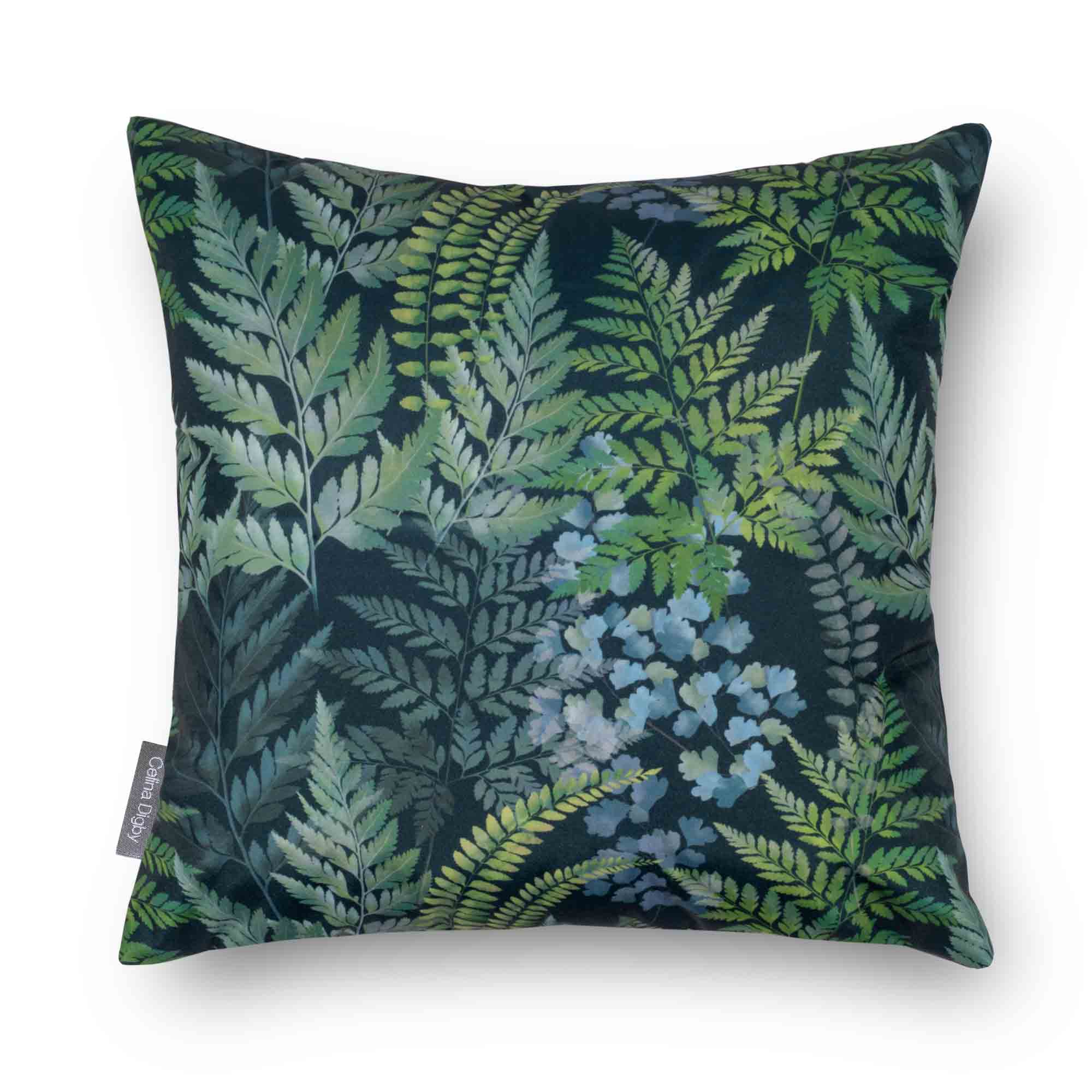 Water Resistant Outdoor Garden Cushion - Ferns Floral Design | Celina Digby